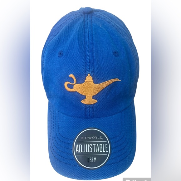 Disney | Accessories | Aladdin By Disney Blue Adjustable Baseball Cap ...